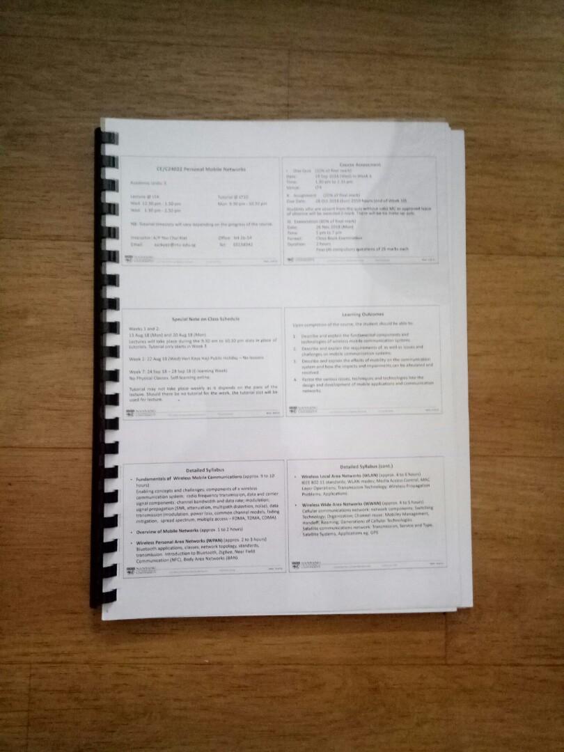 NTU Computer Science Year 4 Lecture Notes, Hobbies & Toys, Books ...