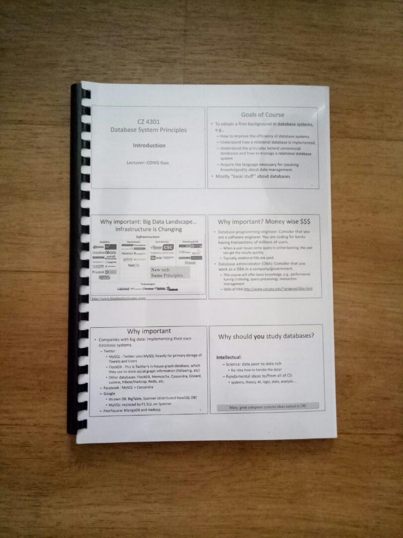 NTU Computer Science Year 4 Lecture Notes, Hobbies & Toys, Books ...