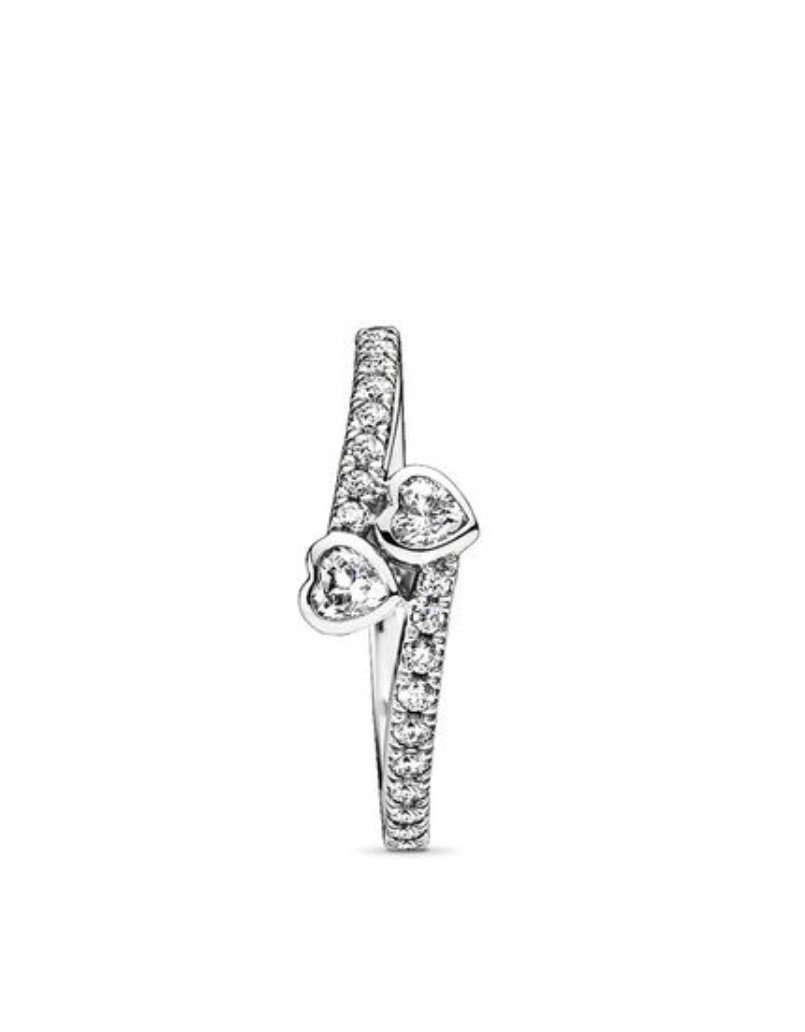 Pandora two hearts Ring, Women's Fashion, Jewelry & Organizers, Rings ...