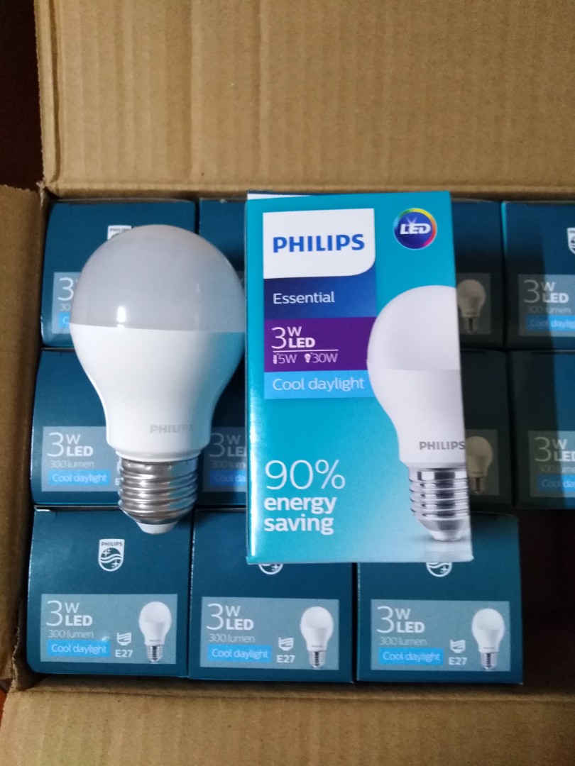 Philips Essential 3W LED Bulb, Furniture & Home Living, Cleaning ...