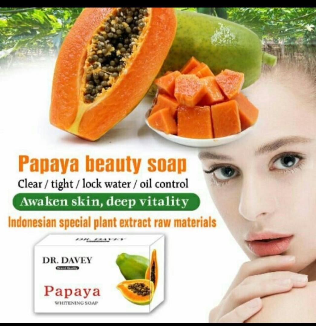 Sabun buku mandi Dr. Davey papaya soap, Beauty & Personal Care, Bath & Body, Bath on Carousell