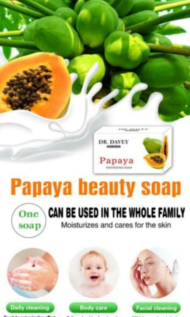 Sabun buku mandi Dr. Davey papaya soap, Beauty & Personal Care, Bath ...