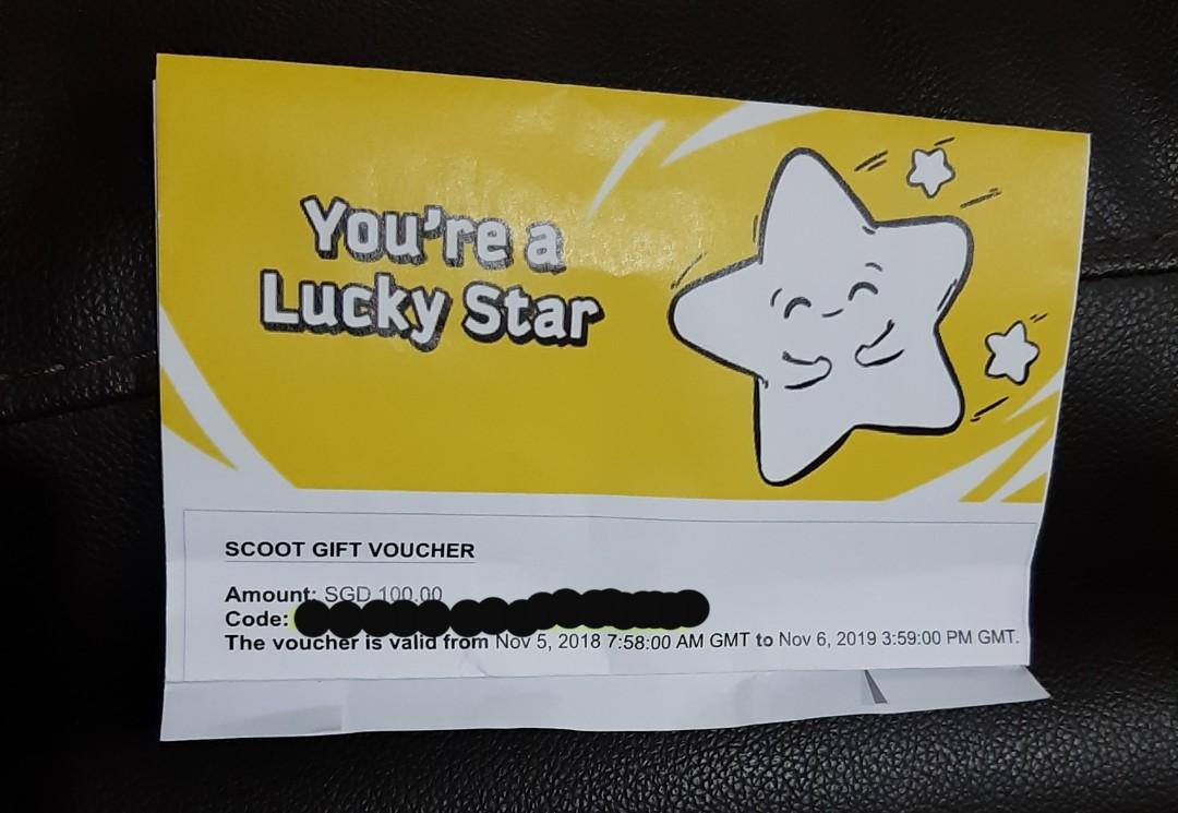 Scoot $100 Voucher, Tickets & Vouchers, Vouchers on Carousell