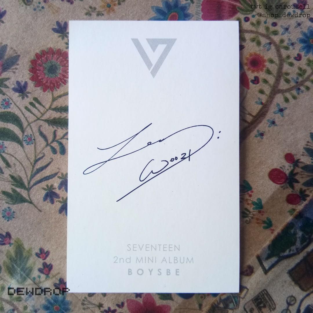 SEVENTEEN SVT Boys Be Album Woozi Photocard RARE Ver A, Hobbies & Toys ...