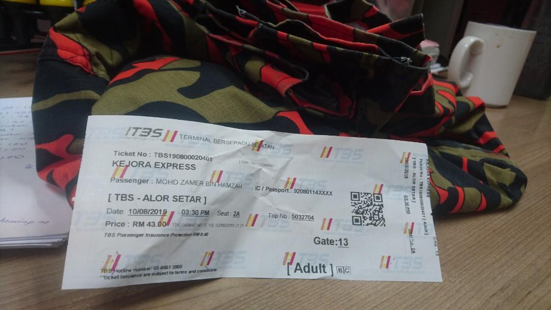 TBS TO ALOR STAR, Tickets & Vouchers, Local Attractions and Transport ...