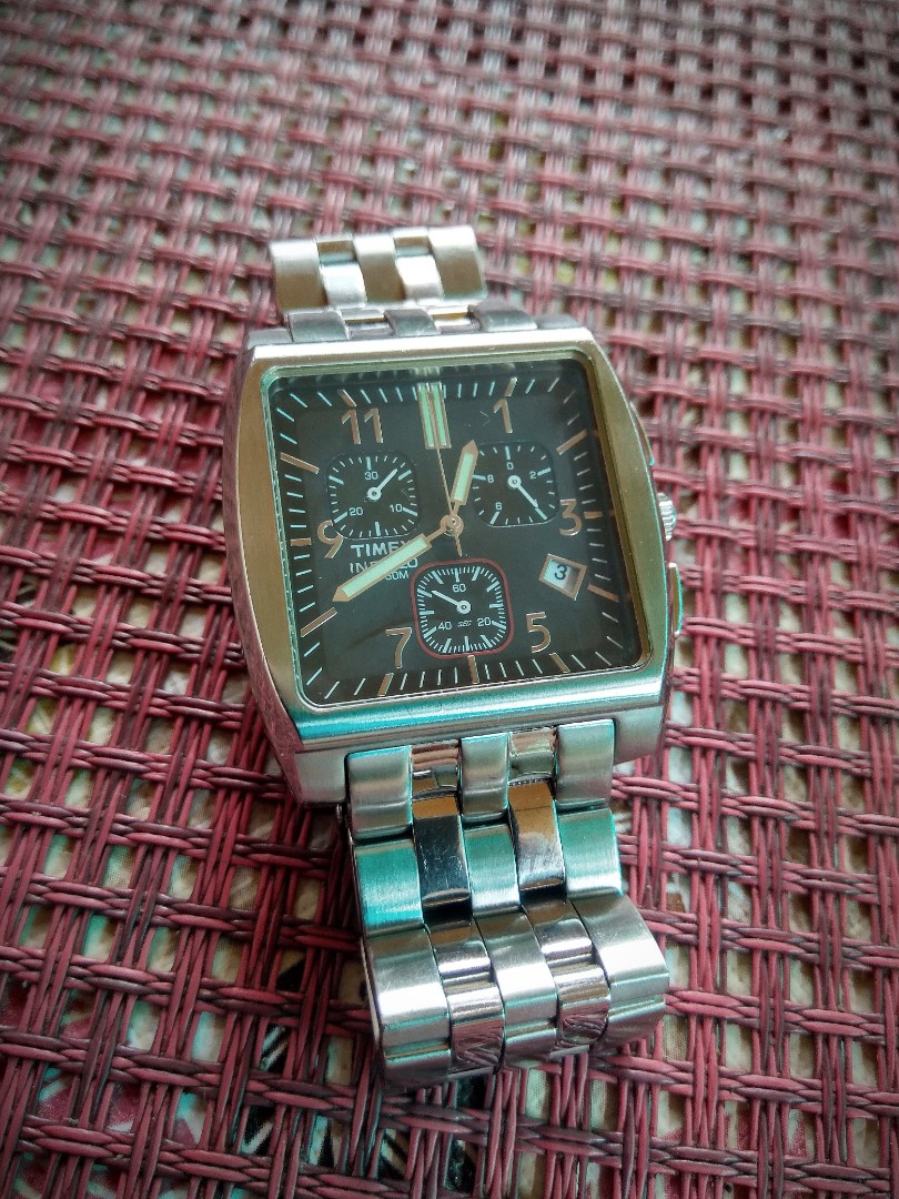 Timex Indiglo Square Chronograph, Men's Fashion, Watches & Accessories ...