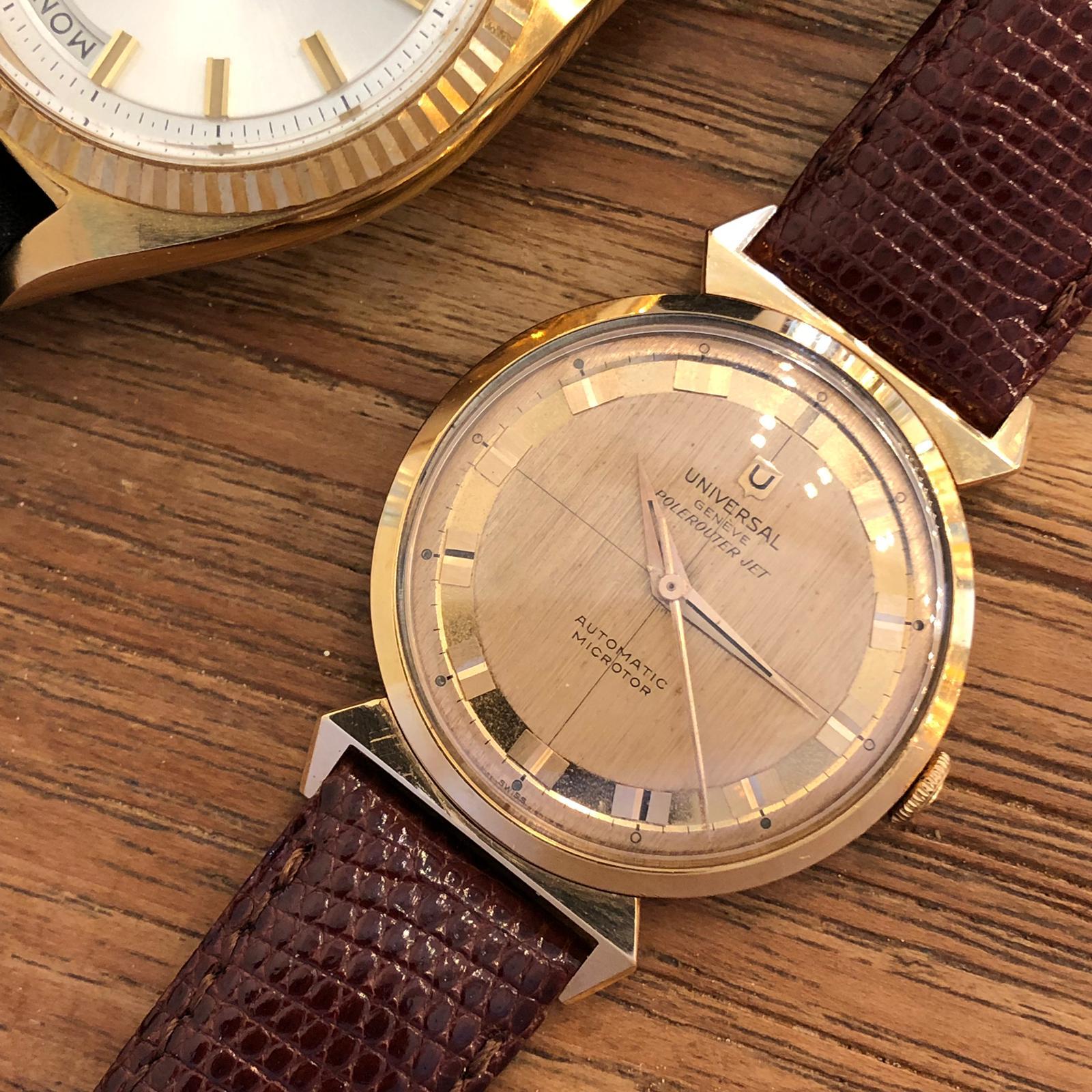[Sold] Universal Geneve Polerouter Microrotor 18K Red-Gold, Luxury ...