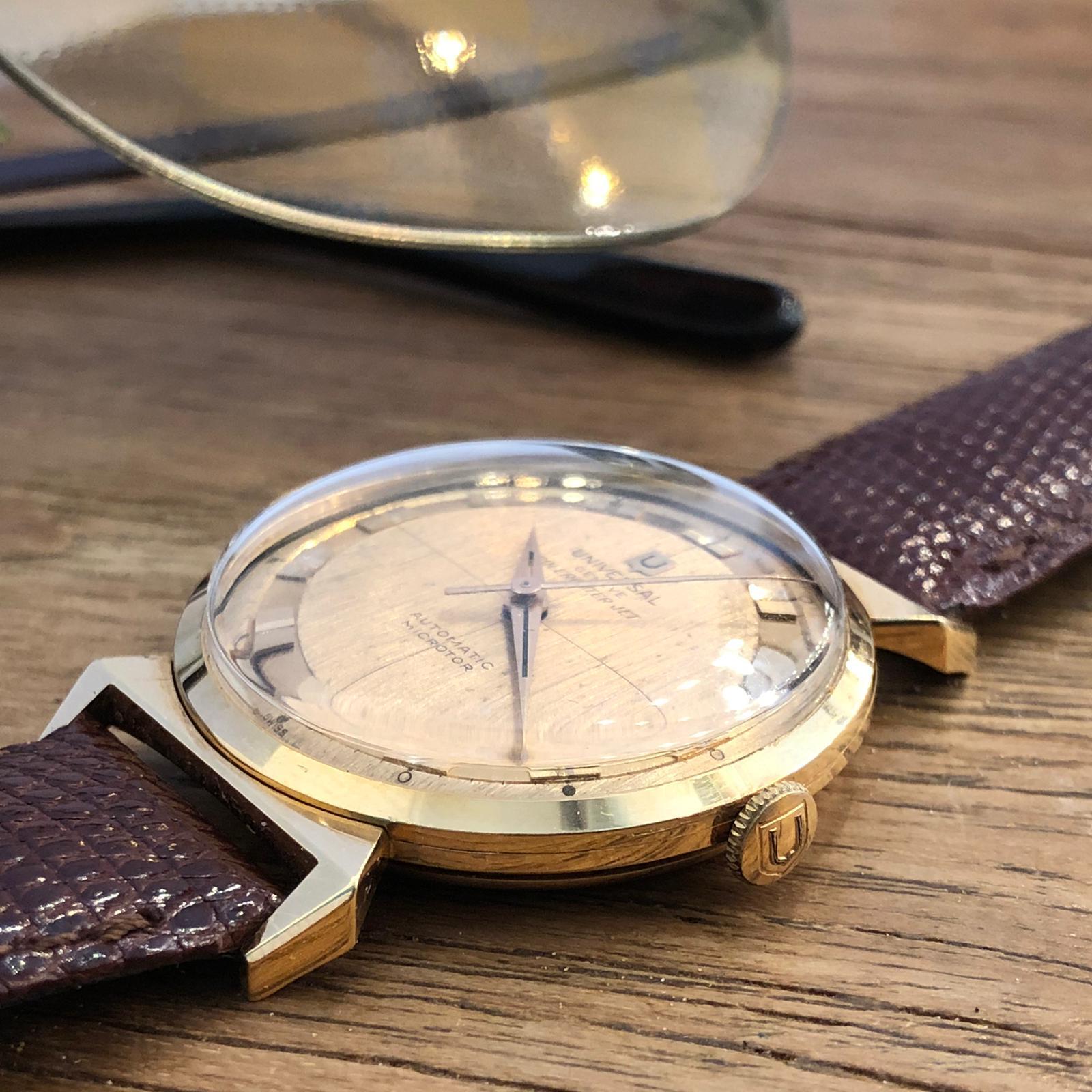 [Sold] Universal Geneve Polerouter Microrotor 18K Red-Gold, Luxury ...