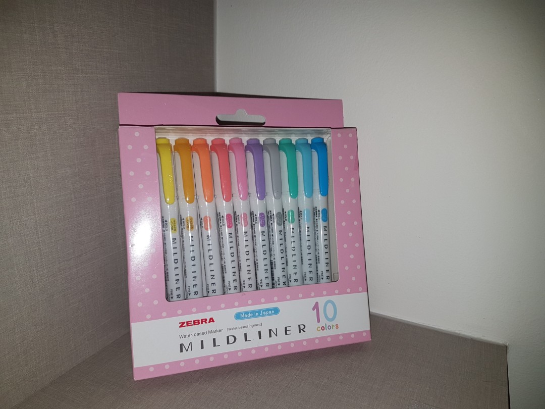 zebra mildliners 10 colours, Hobbies & Toys, Stationery & Craft, Other ...