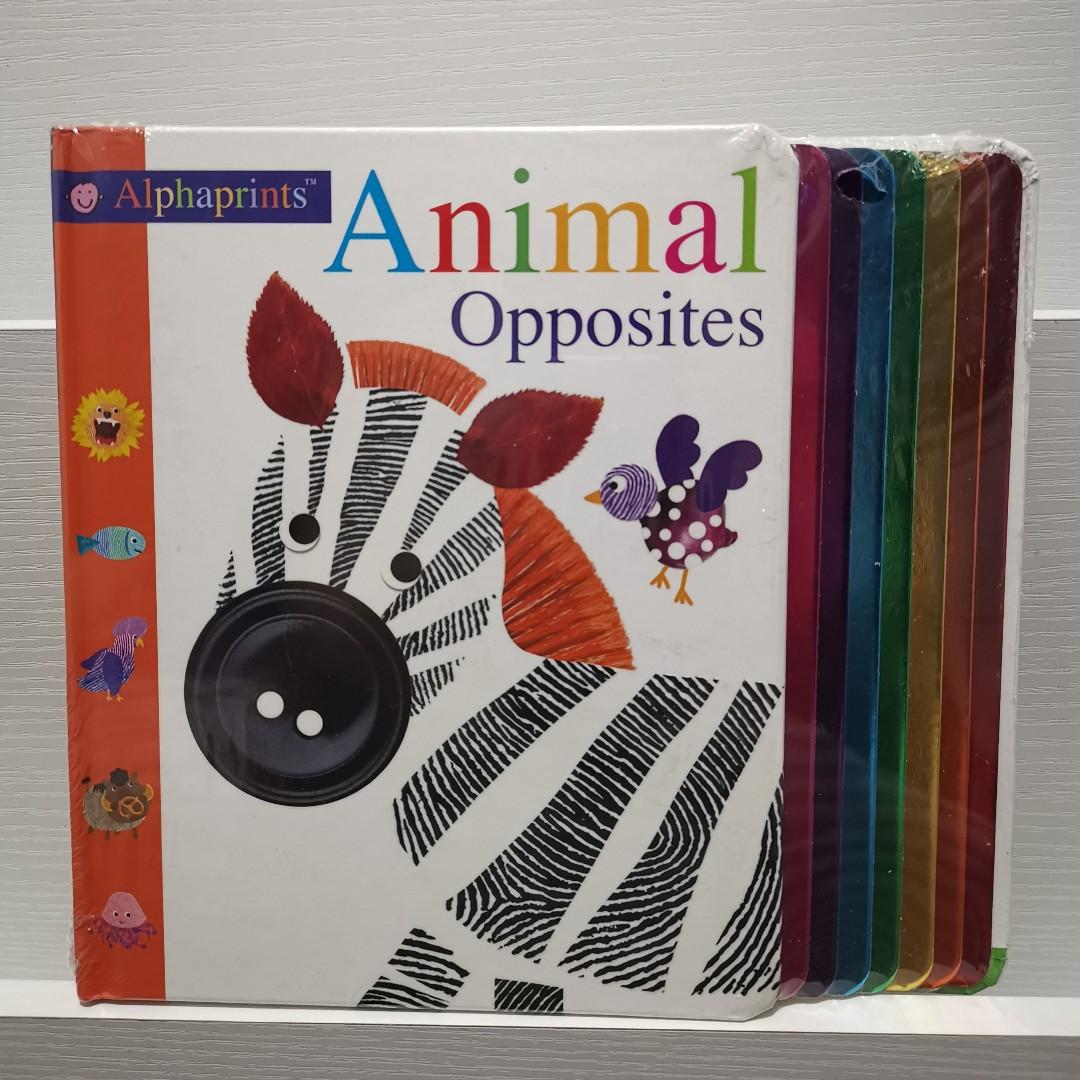 Alphaprints Animal Opposites Board Book, Hobbies & Toys, Books ...
