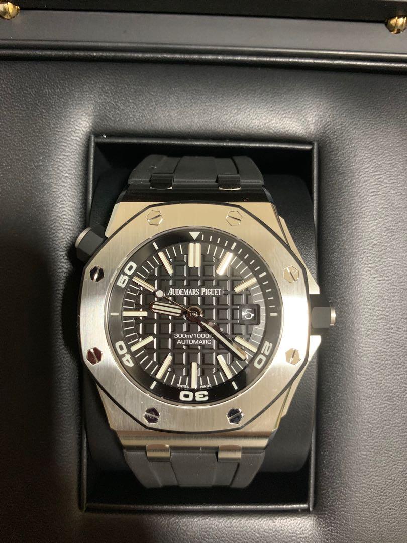 AP 15710st Diver 黑面, 名牌, 手錶 - Carousell