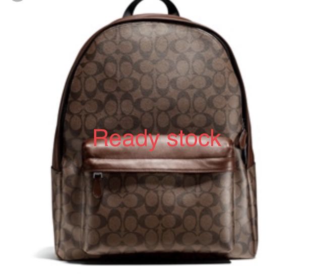 Authentic Coach men travel bag backpack laptop bag monogram ready stock ...