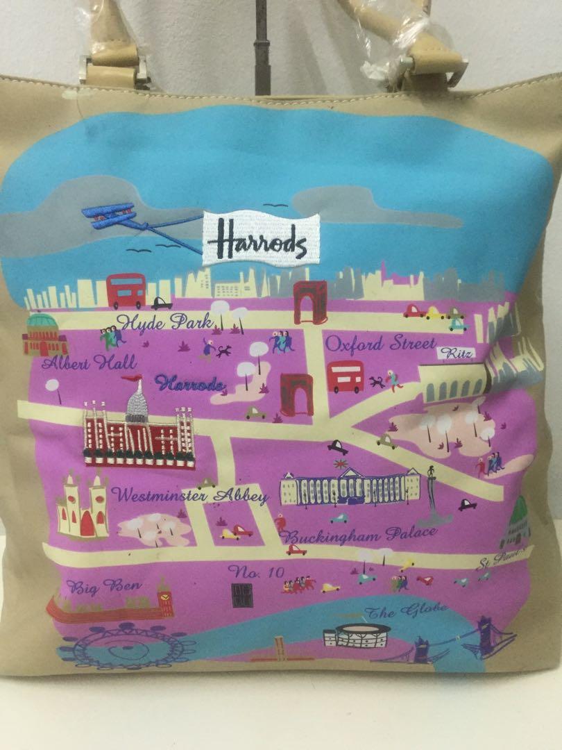 Authentic Harrods Totebag, Women's Fashion, Bags & Wallets, Tote Bags ...