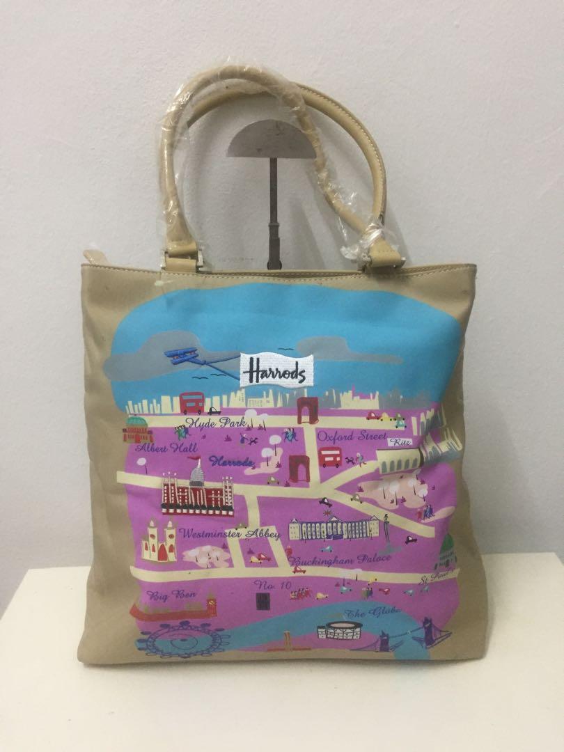 Authentic Harrods Totebag, Women's Fashion, Bags & Wallets, Tote Bags ...
