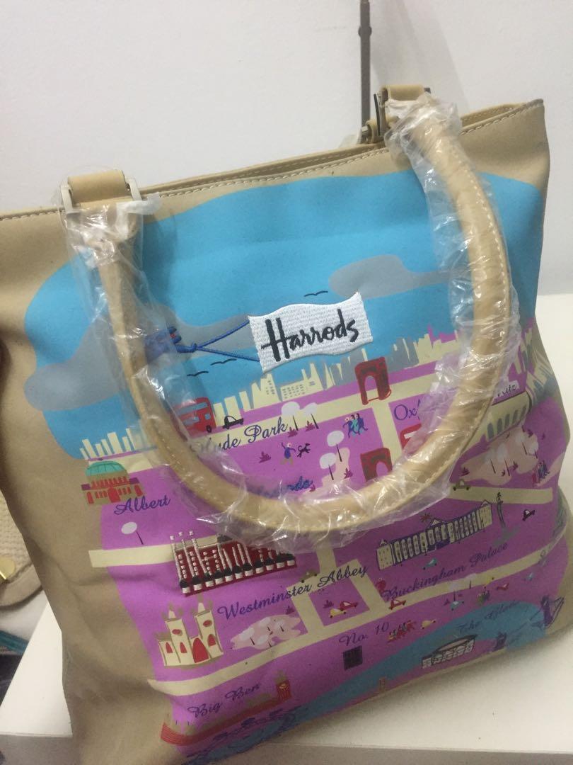 Authentic Harrods Totebag, Women's Fashion, Bags & Wallets, Tote Bags ...