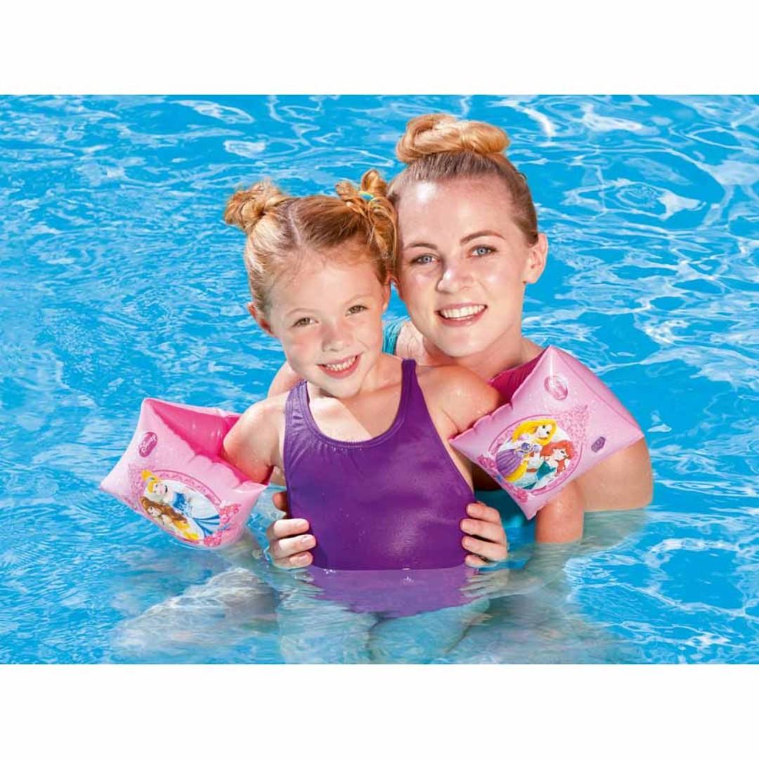Bestway Disney Princess 4-Pc Inflatable Beach Set (Boat + Arm Bands ...