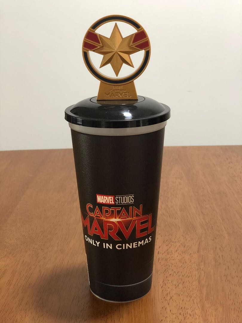 Captain marvel logo cup topper, Hobbies & Toys, Toys & Games on Carousell
