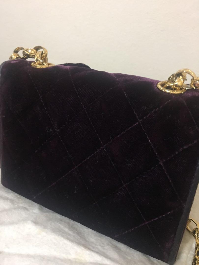 Chanel Authentic Vintage Mini Velvet Bag. Excellent Condition. Serial ...
