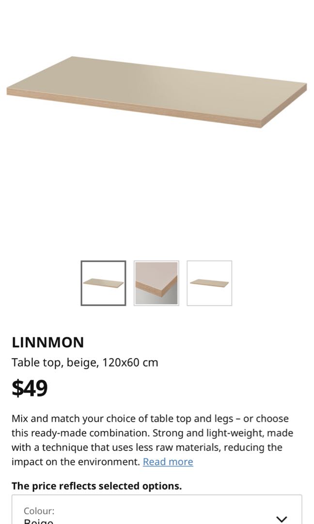 IKEA Linnmon Table Top, Furniture & Home Living, Furniture, Tables ...