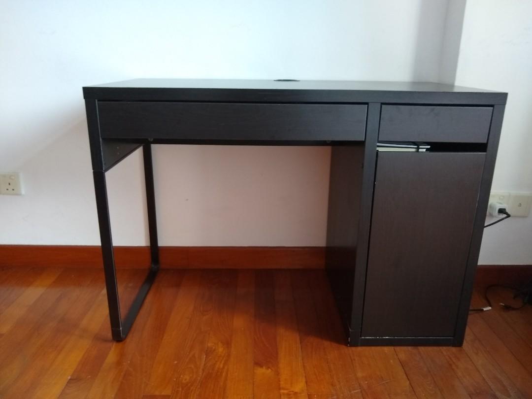 Ikea Micke black study table, Furniture & Home Living, Furniture ...