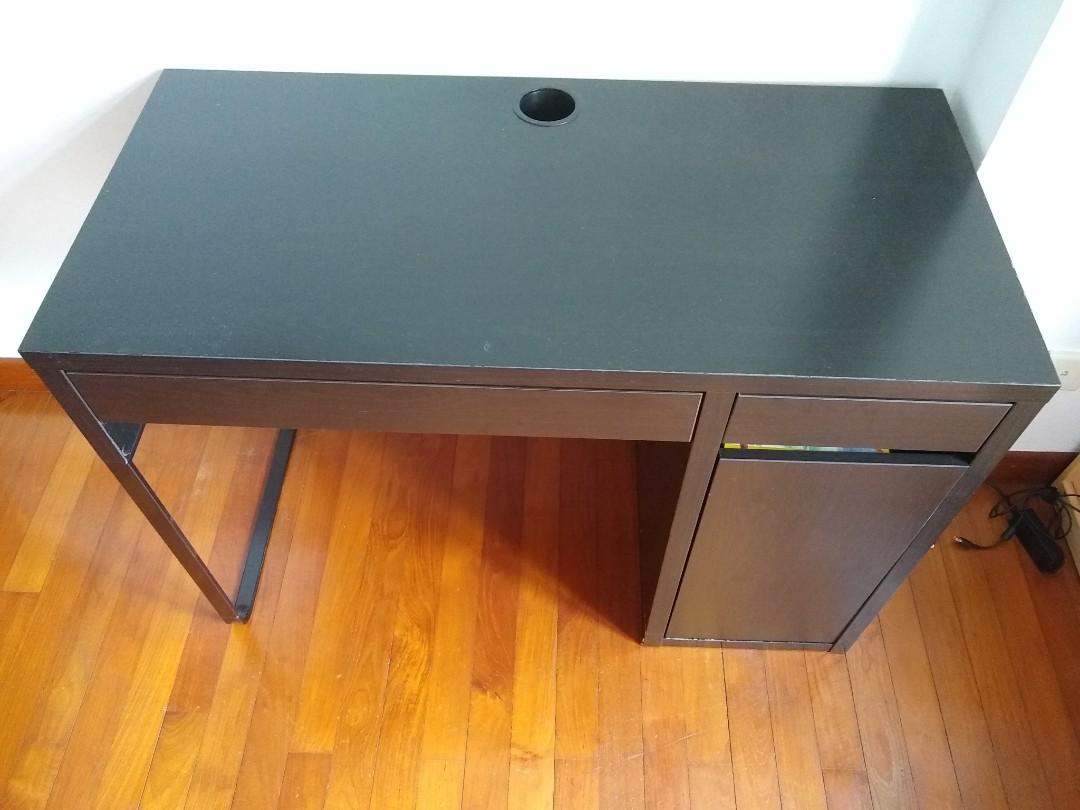 Ikea Micke black study table, Furniture & Home Living, Furniture ...