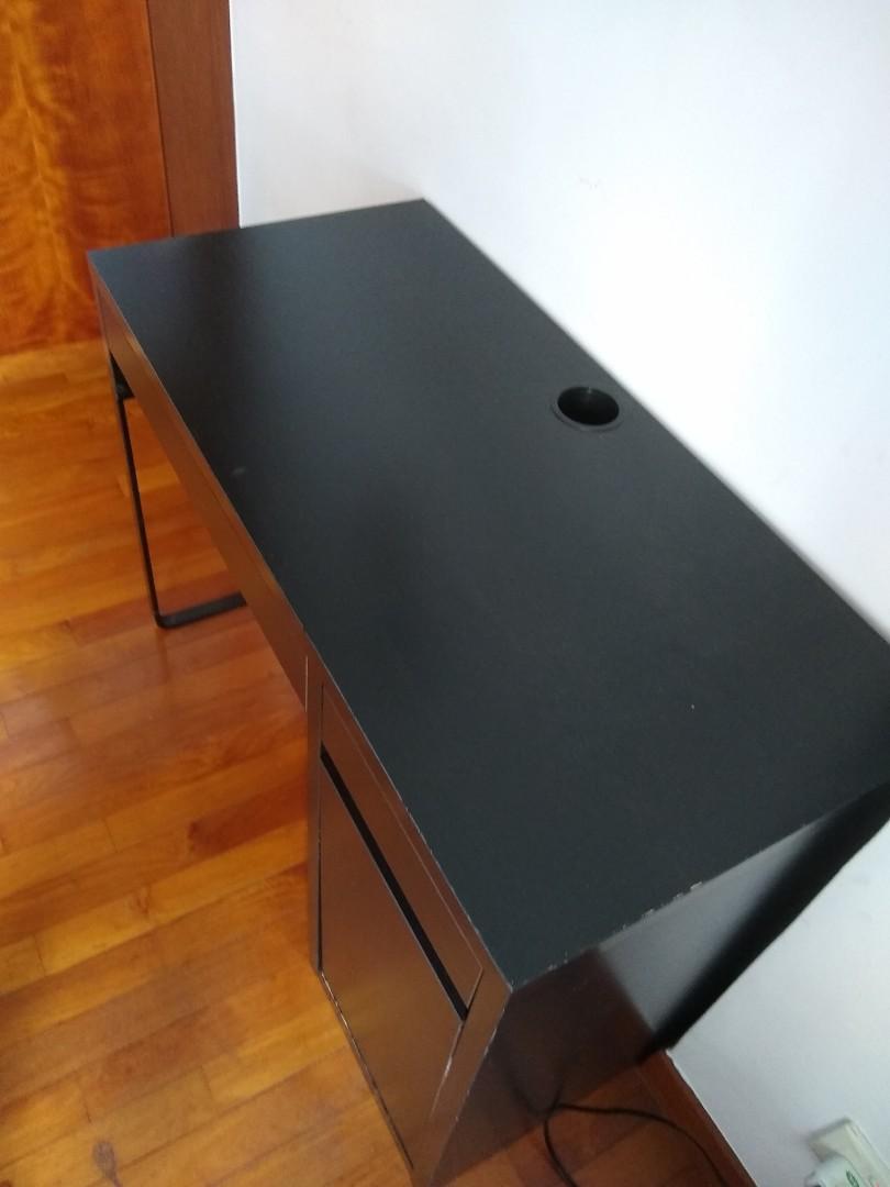 Ikea Micke black study table, Furniture & Home Living, Furniture ...