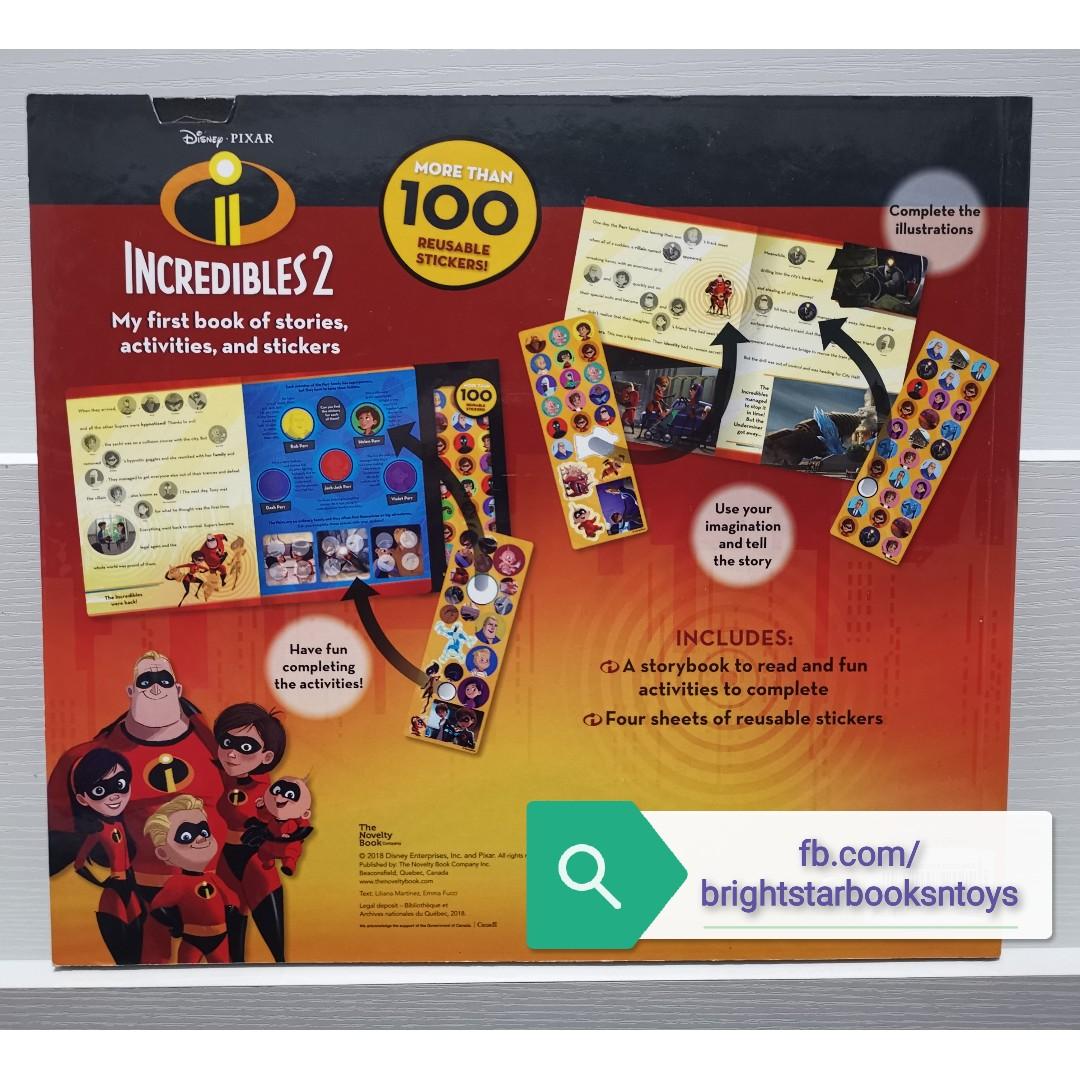 Incredibles 2 Teamwork Story + Activity + Sticker Book, Hobbies & Toys ...