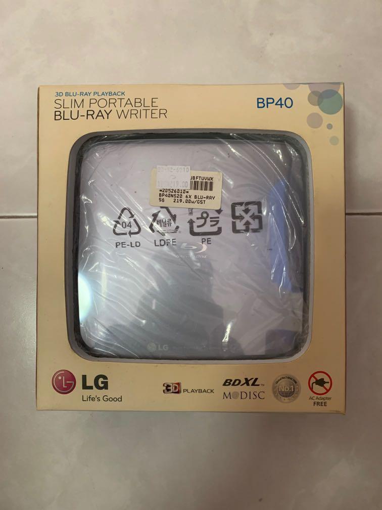 LG Slim Portable Blu-ray Writer BP40, TV & Home Appliances, TV ...