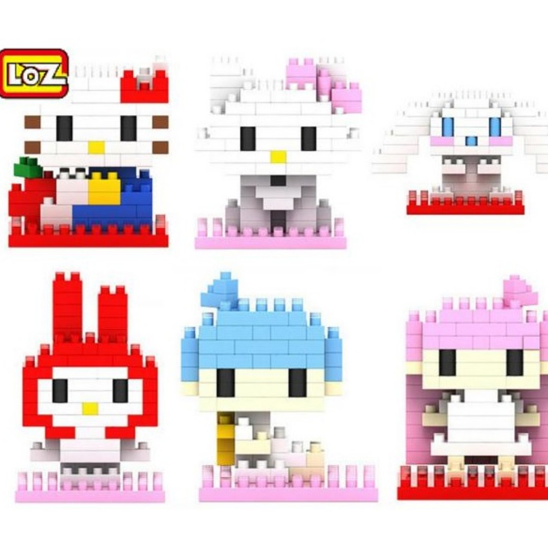 Loz Sanrio Family Set (Similar to Lego and Nanoblock) (Kiki, Lala ...
