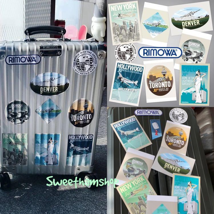 Luggage Stickers Travel Design for Rimowa Luggage, Hobbies & Toys ...