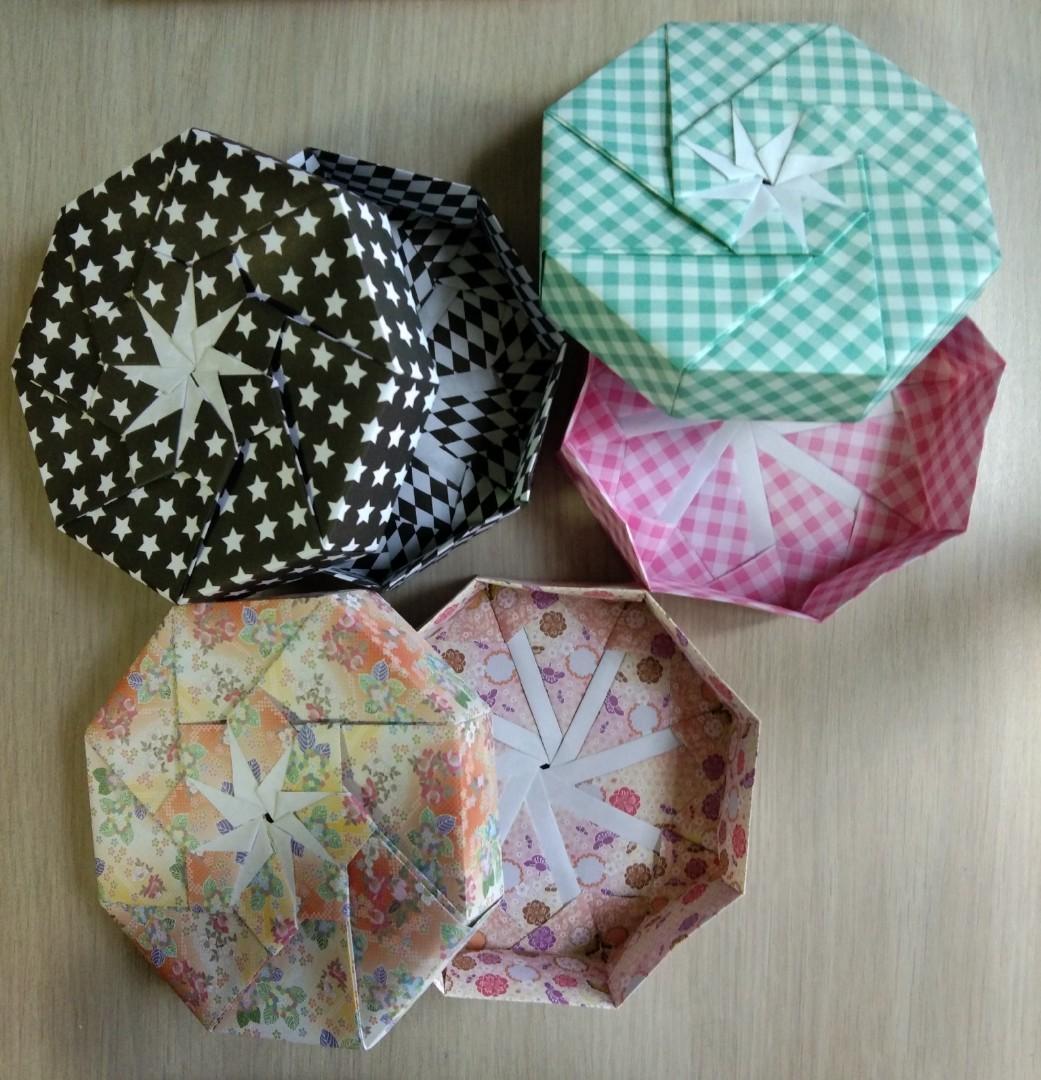Origami Octagon Gift Box 八角盒, Hobbies & Toys, Stationery & Craft ...
