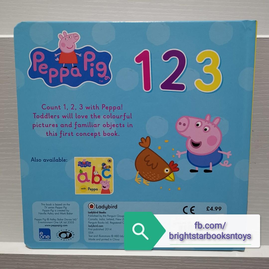 Peppa Pig 123 with Peppa Counting Numbers Board Book, Hobbies & Toys ...