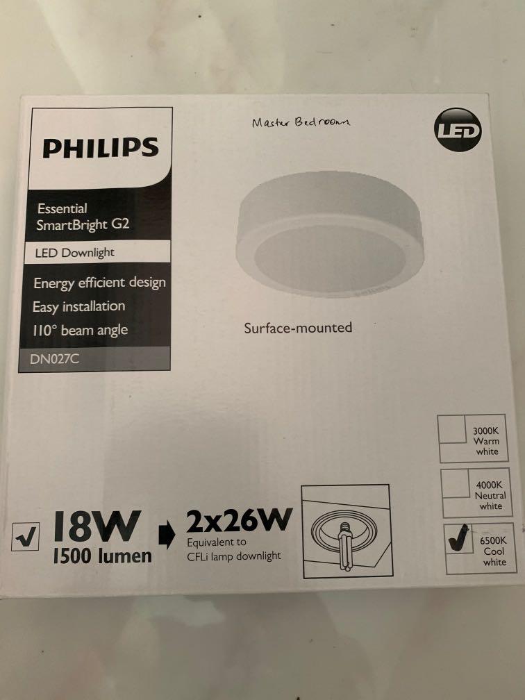 Philips surface mounted round, Furniture & Home Living, Home ...