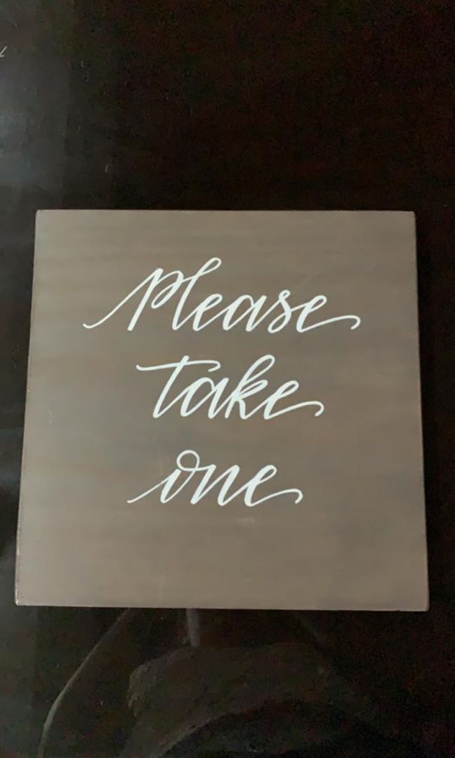 Please take one signage wooden handmade in Australia wedding deco ...