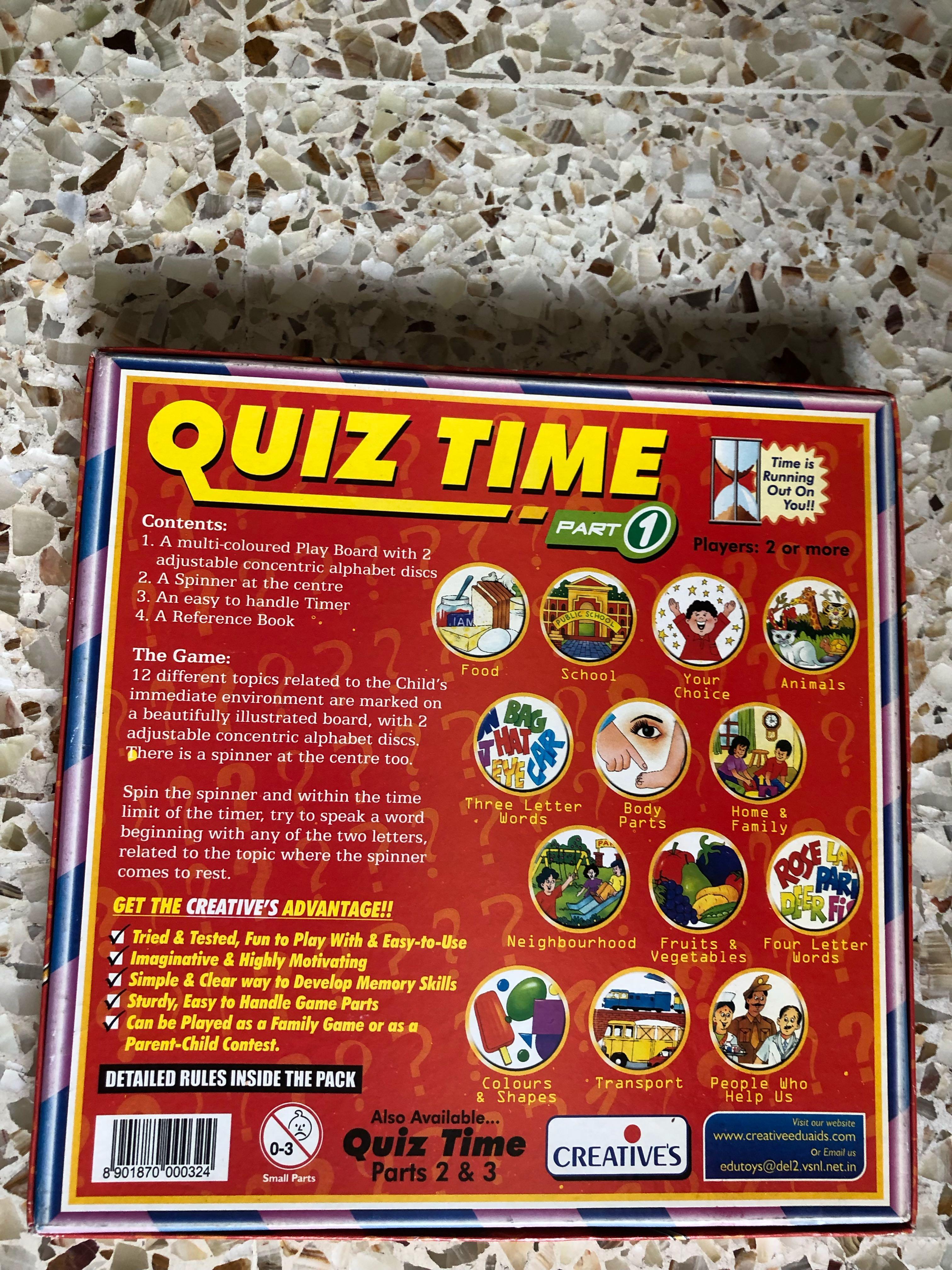 Quiz Time part 1, Hobbies & Toys, Toys & Games on Carousell