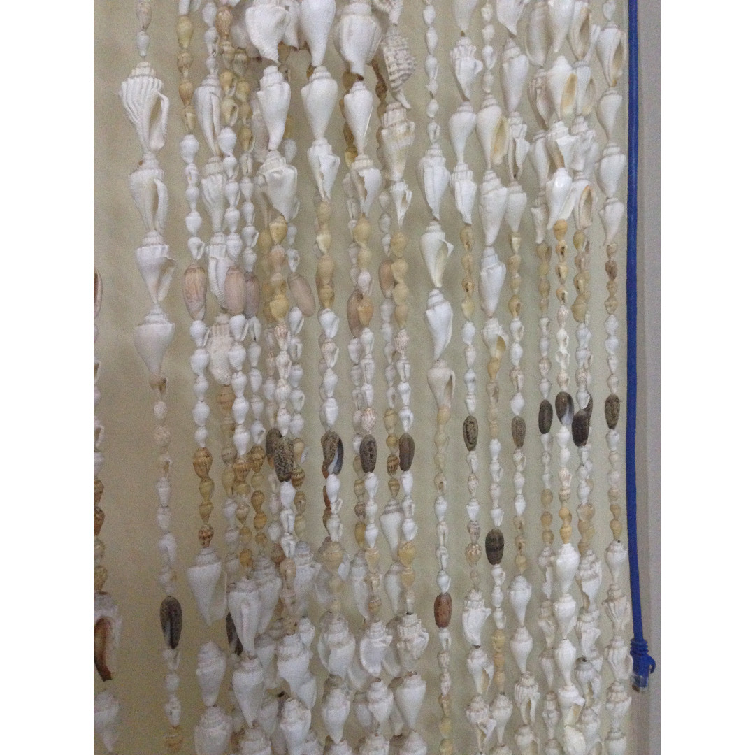 Sea Shells Curtain Beads String Hanging seashell beach door, Furniture ...