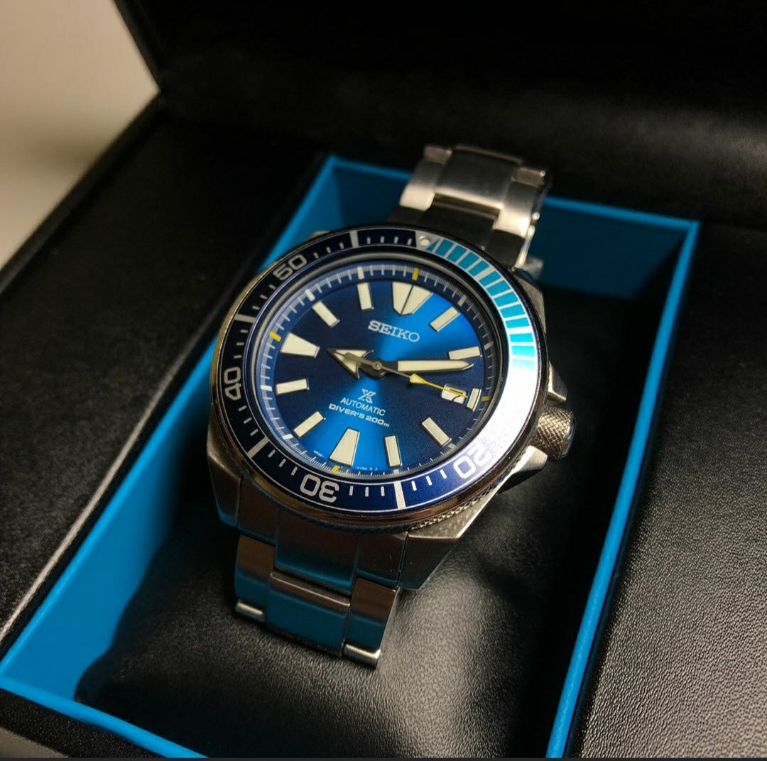 Seiko "Blue Lagoon" Samurai SRPB09, Men's Fashion, Watches & Accessories, Watches on Carousell