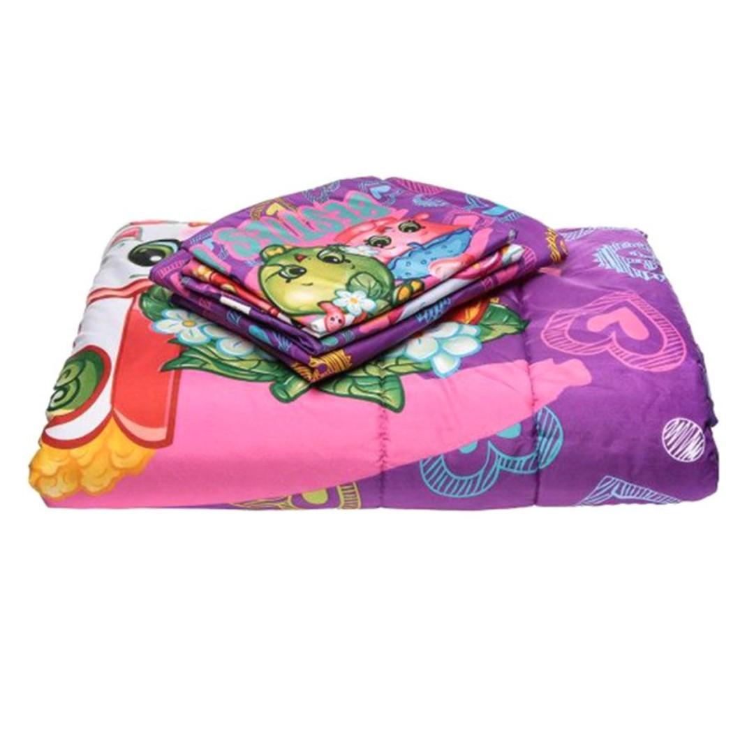 Shopkins 4pc Comforter Full / Double Bedding Set Lavender Multicolor ...