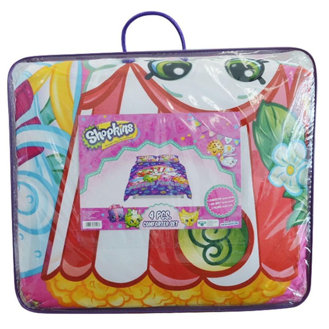 Shopkins 4pc Comforter Full / Double Bedding Set Lavender Multicolor ...