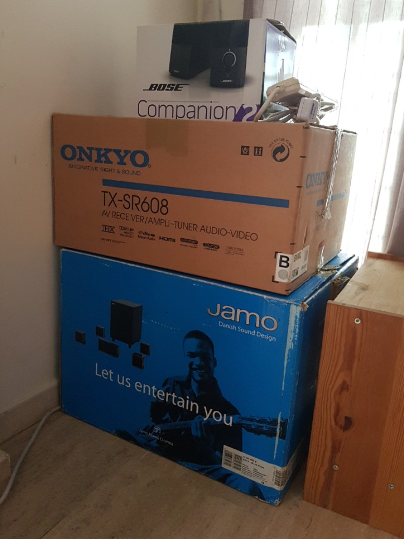 Used home theater system - Onkyo Amplifier and Jamo speakers, Audio ...