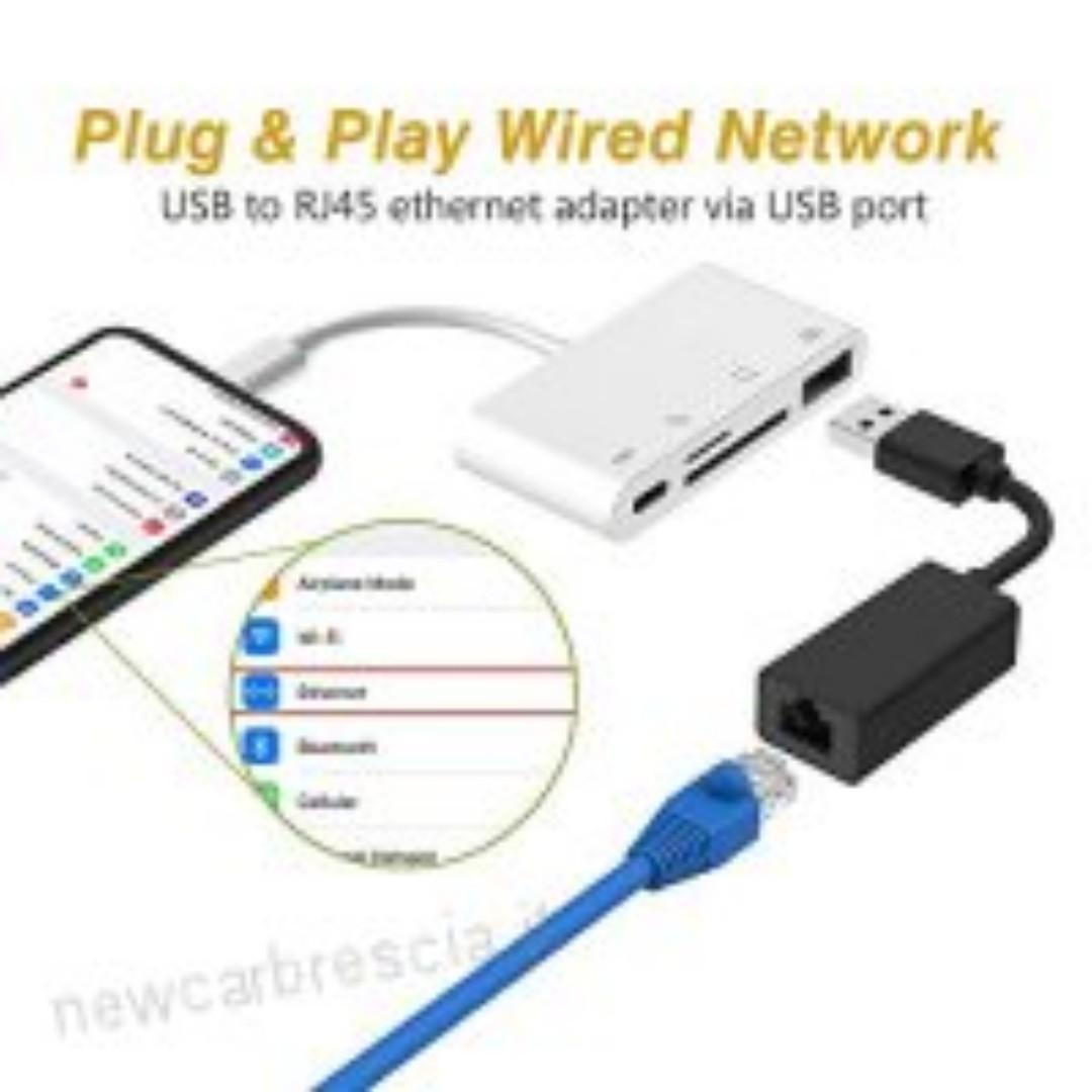 1680) SD Card Reader HUB, 4 in 1 to USB Camera Adapter, TF Card Reader ...