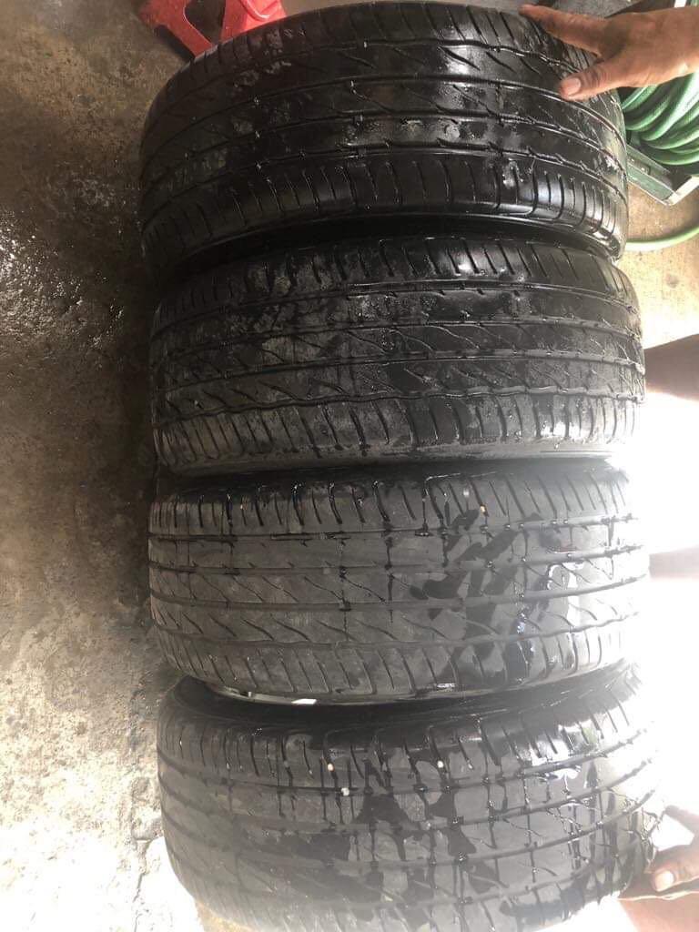 17" Banana type magwheels 4Holes pcd 100 with 205-40-r17 Sportrak Tire ...