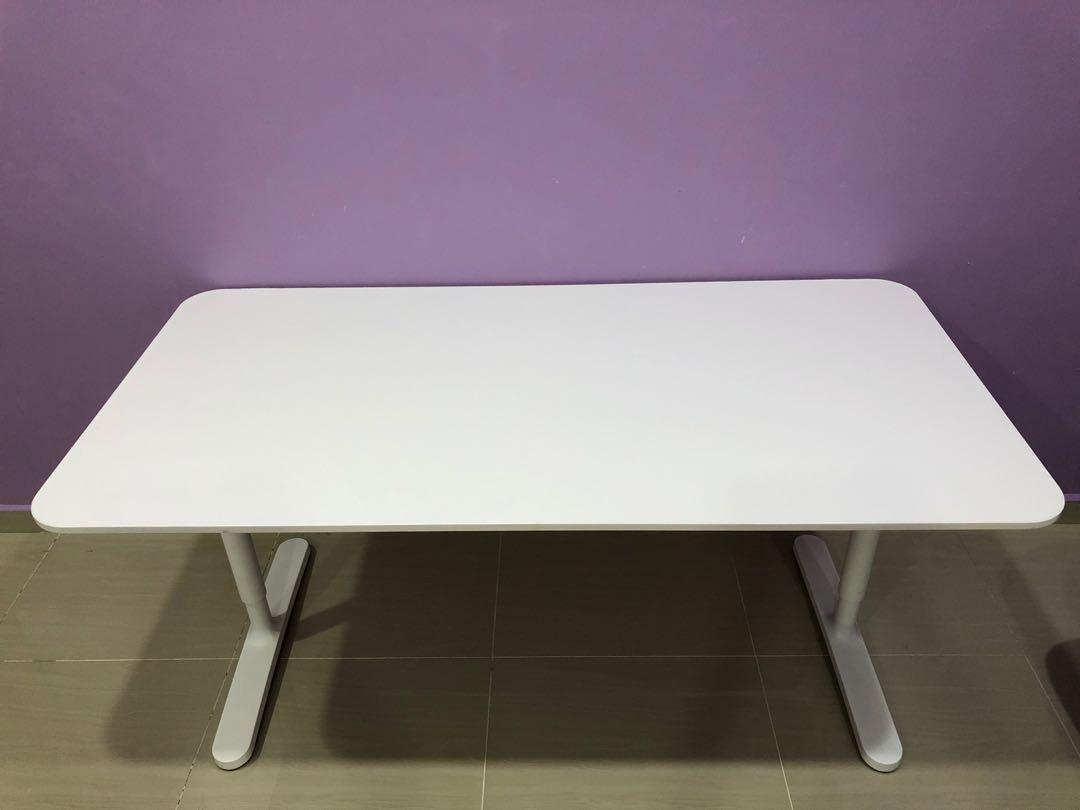 BEKANT Ikea Study Table, Furniture & Home Living, Furniture, Tables ...