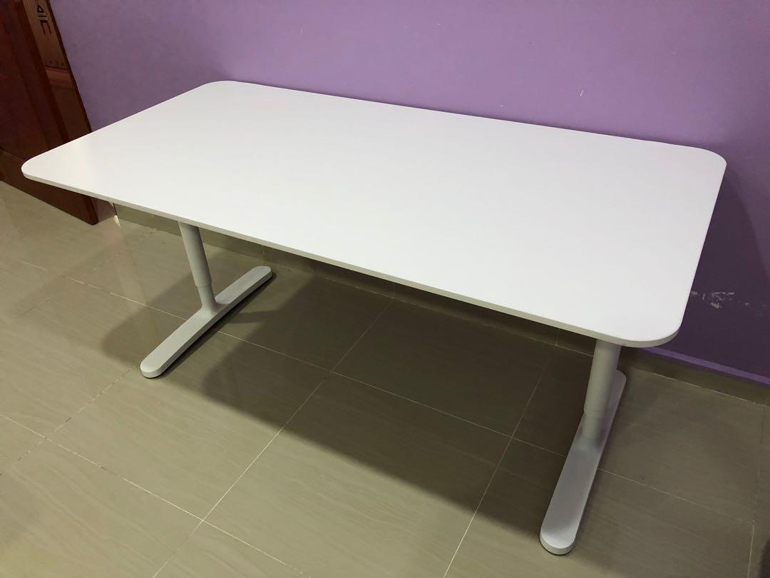 BEKANT Ikea Study Table, Furniture & Home Living, Furniture, Tables ...