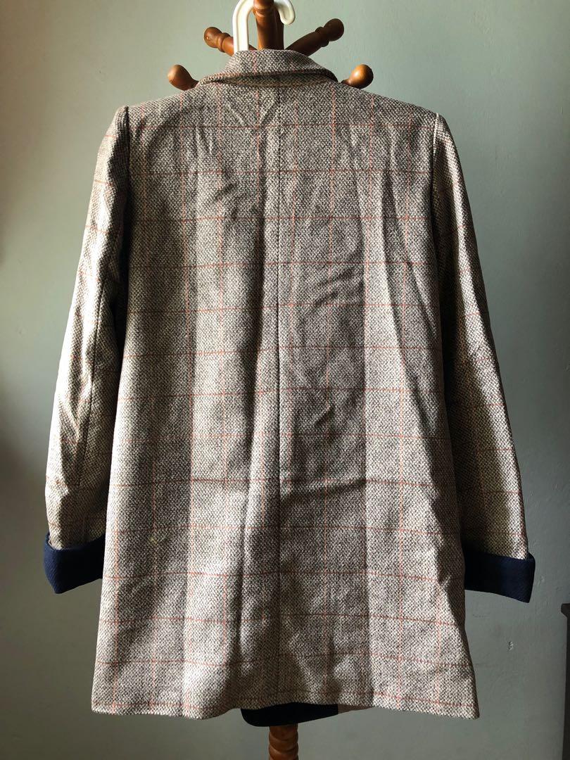 brown/orange tweed jacket, Women's Fashion, Coats, Jackets and ...