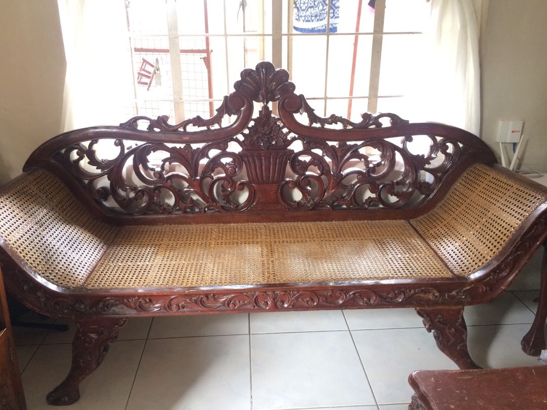 Cleopatra Style Vintage Narra Wood Solohiya Sala Set, Furniture & Home ...