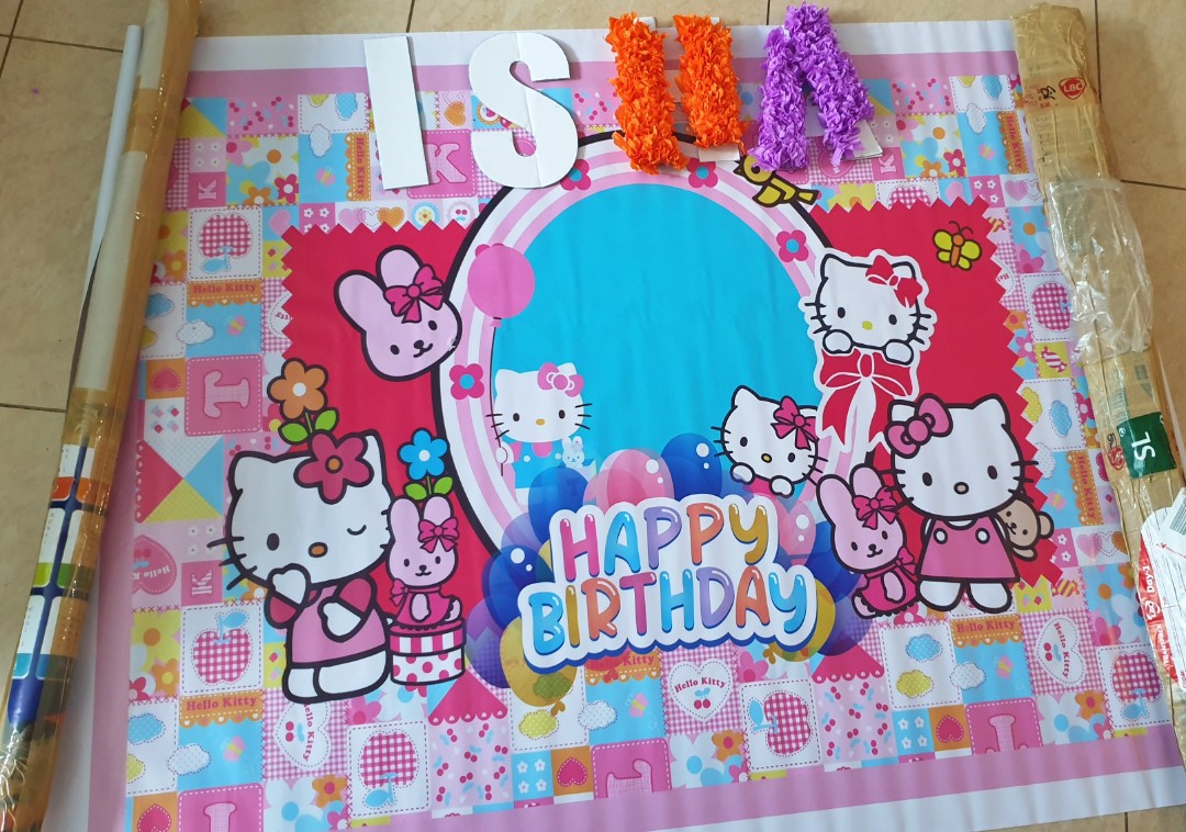 Hello kitty 3x4ft tarpaulin, Hobbies & Toys, Stationery & Craft, Craft ...