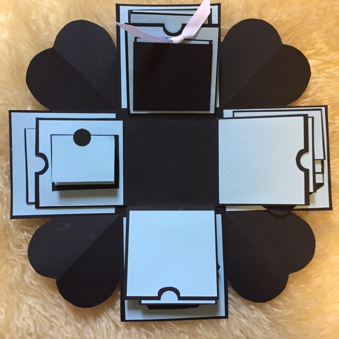 Light blue and black explosion box [Personalised], Hobbies & Toys ...