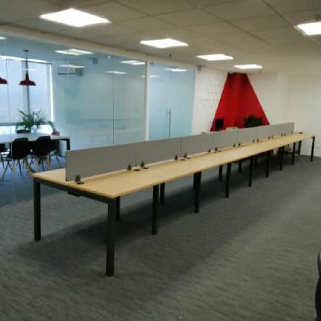 Linear Workstation Office Table Furniture Partition, Furniture & Home ...