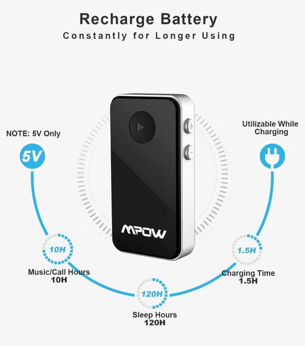 Mpow Bluetooth Receiver, Streambot Mini Bluetooth Car Aux Adapter ...